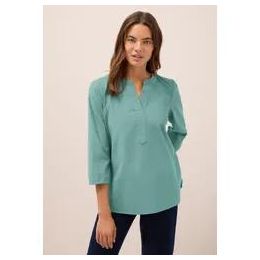 Shirtbluse Cecil, Damen, Gr. XS (36), gr&uuml;n (jewel gr&uuml;n), Web, 100% Baumwolle, unifarben, klassisch normal, Rundhals, B&uuml;ndchen, Blusen, aus reiner Baumwolle