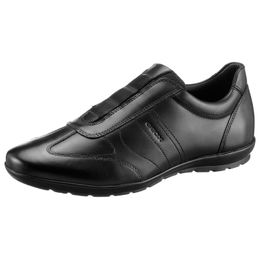Geox Herren Slipper "UOMO SYMBOL", Gr. 41, schwarz, Leder, Textil, Schuhe, Business Schuh, Sneaker in eleganter Form