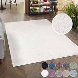 Hochflor-Teppich Carpet City "City Shaggy", beige (creme), B:200cm H:30mm L:200cm, Polypropylen, Teppiche, Auch als L&auml;ufer, Langflor, Uni, Shaggy, flauschig-weich