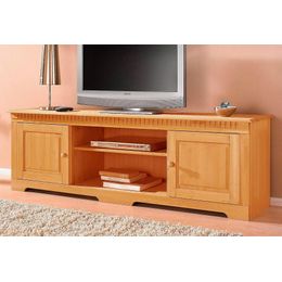 Lowboard OTTO HOME "Lisa", beige (natur gebeizt, gewachst), B:175cm H:55cm T:45cm, Massivholz, Sideboards, Lowboard, Kommode aus sch&ouml;nem massivem Kiefernholz, Breite 175 cm
