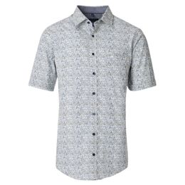 Kurzarmhemd Casamoda "Casamoda Freizeithemd Kurzarm Print", Herren, Gr. L, Normalgr&ouml;&szlig;en, gr&uuml;n, 100% Baumwolle, bedruckt, comfort fit, Hemden