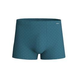 Calida Herren Boxershorts "Cotton Code Design", Gr. XL, blau, Single Jersey, Obermaterial: 94% Baumwolle, 6% Elasthan, Unterhosen, breiter Bund,