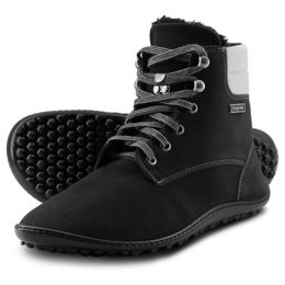 Leguano Damen Barfu&szlig;schuh "ICEBARE", Gr. 37, schwarz, Lederimitat, Textil, Schuhe, Bequemschuh, Schn&uuml;rboots, speziell entwickelte Halbkugel-Sohle