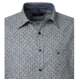 Casamoda Herren Langarmhemd "Casamoda Freizeithemd Print", blau, Gr. XXL, bedruckt, 100% Baumwolle, Hemden