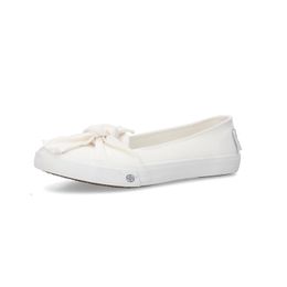Damen Ballerina, Dockers by Gerli, Gr. 42, wei&szlig;, Textil, Schuhe, Freizeitschuh mit auff&auml;lliger Schleife