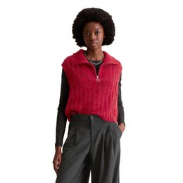 Marc O'Polo Damen Strickpullover "aus edlem Wolle-Alpakawolle-Mix", rot, Gr. L, MARC O'POLO DENIM, unifarben, Obermaterial: 43% Wolle, 34% Polyamid, 23% Alpaka,
