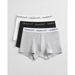 Trunk Gant "3-PACK", Damen, Gr. L, 3 Stk., light grau melange, Webqualit&auml;t, Obermaterial: 95% Baumwolle, 5% Elasthan, unifarben, k&ouml;rpernah, Unterhosen, Regular fit mit elastischem Bund