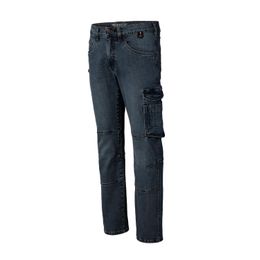Herren Workerjeans "CALGARY Denim Basic Workwear Arbeits-Cargojeans", blau, Gr. 48, HERO by John Medoox, Denim/Jeans, 99% Baumwolle, 1% Elasthan,