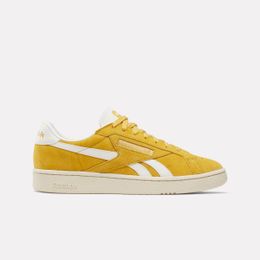 Reebok CLASSIC Herren Sneaker "CLUB C GROUNDS UK", Gr. 42, gelb, Leder, Synthetik, Schuhe