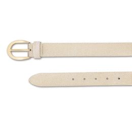 Bernd G&ouml;tz Lederg&uuml;rtel BERND G&Ouml;TZ "Lederg&uuml;rtel mit edel strukturierter Oberfl&auml;che", Damen, Gr. 90, beige (wei&szlig;), Rindsleder, G&uuml;rtel Lederg&uuml;rtel