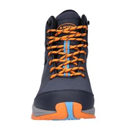 Hi-Tec Herren Wanderschuh "Hi-Tec Stiefel Raven Mid Wp", Gr. 47lt navy, marineblau, orange, saphirblau, Softshell, wasserdichte und atmungsaktive
