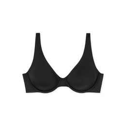 Schiesser Damen B&uuml;gel-BH "Unique Micro", Gr. 75, schwarz, Obermaterial: 70% Polyamid, 30% Elasthan, unifarben, BHs, mit geformten Cups