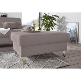 Sit & More Polsterhocker SIT & MORE "Sorano", grau (hellgrau), B:100cm H:47cm T:66cm, Hocker, Polsterhocker