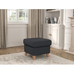 Sit & More Stauraumhocker SIT & MORE "Visby", grau (dunkelgrau), B:58cm H:48cm, Hocker, Stauraum, auch erh&auml;ltlich mit Wasser zu reinigendem "Soft clean" Bezug