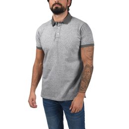 !Solid Poloshirt SOLID "Poloshirt SDPanos", Herren, Gr. L, grau (med grau m), Web, Obermaterial: 60% Baumwolle CO. 40% Polyester PES., regular fit, Shirts