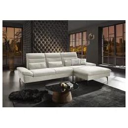 Ecksofa Hukla "HU-HP22156 L-Form", beige (cyber natur), B:309cm H:103cm T:193cm, 100% recyceltes Polyester, Sofas, Ecksofa, inkl. Kopfpolsterverstellung, optional mit Sitztiefenverstellung