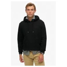 Kapuzensweatshirt Superdry "Essential Logo Hoodie Hb", Herren, Gr. L, schwarz, Sweatware, Obermaterial: 70% Baumwolle, 30% Polyester, unifarben, loose fit normal, Rundhals, Rippb&uuml;ndchen, Sweatshirts, Baumwollmischung, loose fit
