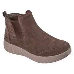 Chelseaboots Skechers "ARCH FIT LAGUNA", Damen, Gr. 36, dunkelbraun, Veloursleder, Schuhe Chelseaboots, Chelseaboots, Winterboots mit bequemen Relaxed Fit