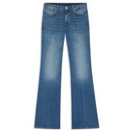 Bootcut-Jeans BOSS ORANGE "SOFT BOOTCUT LR Premium Damenmode", Damen, Gr. 29, L&auml;nge 32, dunkelblau 403, Denim/Jeans, Obermaterial: 73% Baumwolle, 26% Lyocell, 1% Elasthan, unifarben, Jeans, Low Rise