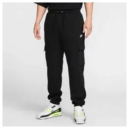 Sporthose Nike SPORTSWEAR "W J BRK FLC PANT 24", Damen, Gr. XXL, N-Gr, schwarz, schwarz, wei&szlig;, Obermaterial: 80% Baumwolle, 20% Polyester, Hosen Sporthose, leichtes Material, bequeme Passform, sportlicher Stil