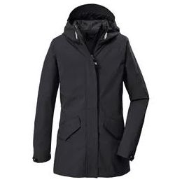 Softshellparka Killtec "KOS 120 GRLS SFTSHLL PRK", M&auml;dchen, Gr. 140, schwarz, Oberseite: 100% Polyester;R&uuml;ckseite: 100% Polyester;Futter: 100% Polyester, Jacken, Wasserabweisender, winddichter Parka mit 10.000 mm Wassers&auml;ule