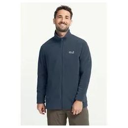 Fleecejacke Jack Wolfskin "TAUNUS 100 FZ M", Herren, Gr. S (48), midnight sky, Obermaterial: 100% Polyester. Futter: 100% Polyester, normal, Jacken Fleecejacke, Winddicht, atmungsaktiv, &Uuml;bergangsjacke