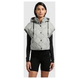 Steppweste Khujo "NINGA", Damen, Gr. M, cloud gr&uuml;n, 100% Nylon, leicht gl&auml;nzend, regular fit, Westen Steppweste