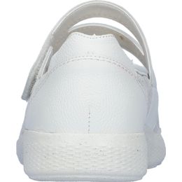 Waldl&auml;ufer WALDL&Auml;UFER Damen Riemchenballerina "M-IRA Soft", Gr. 5, wei&szlig;, Nappaleder, Textil, metallic, Basic, Schuhe, Slipper, Komfortschuh,