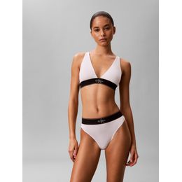 Triangel-BH "LIGHTLY LINED TRIANGLE", Damen, Gr. L (40), N-Gr, rosa (wei&szlig;), Jersey, Obermaterial: 92% Polyester, 8% Elasthan, Calvin Klein Underwear, unifarben, k&ouml;rpernah, BHs Triangel-BH, K&ouml;rpernahe Passform mit verstellbaren Tr&auml;gern