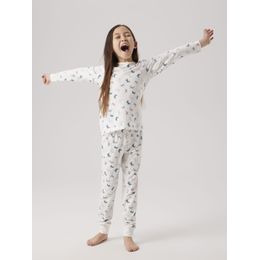 name it M&auml;dchen Schlafanzug "NKFNIGHTSET JET STREAM BUTTERFLY NOOS", Gr. 86, gr&uuml;n, Jersey, Obermaterial: 95% Baumwolle, 5% Elasthan, bedruckt,