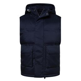 Herren Steppweste, blau, Gr. M, Pioneer Authentic Jeans, unifarben, Steppware, Obermaterial: 100% Polyester, Westen, mit Taschen