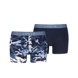 Levi's Boxershorts LEVI'S, Herren, Gr. L, blau combo, Single Jersey, Obermaterial: 95% Baumwolle, 5% Elasthan, k&ouml;rpernah, Unterhosen, Beinausschnitt, der nicht hochrutscht