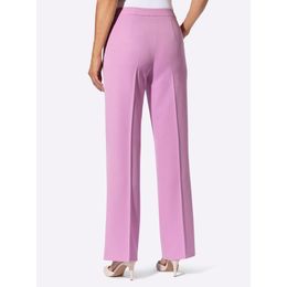 Lady Damen B&uuml;gelfaltenhoseorchidee, Gr. 38, unifarben, 64% Polyester, 34% Viskose, 2% Elasthan, Hosen