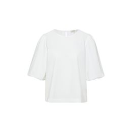 s.Oliver Damen Schlupfbluse, wei&szlig;, Gr. 38, unifarben, Web, Obermaterial: 100% Baumwolle, Blusen, mit weitem Hallbarm und Knopfvershcluss