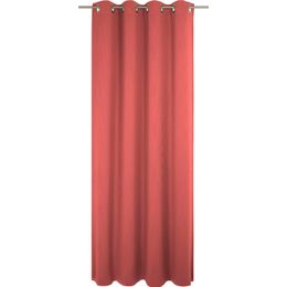 Vorhang Adam, B:145cm H:145cm, rot, Baumwolle (Bio-Baumwolle), Wohnzimmer, Gardinen, "Uni Collection light", aus 100% Bio-Baumwolle, Vorhang nach