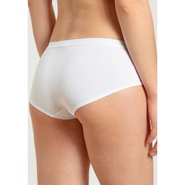 Calida Damen Panty "Benefit Women", Gr. M, wei&szlig;, Single Jersey, Obermaterial: 94% Baumwolle, 6% Elasthan, unifarben, Unterhosen, Low-Cut, elastischer