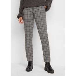 bonprix Damen Schlupfhose, schwarz, Gr. 50, Obermaterial: 66% Polyester, 33% Viskose, 1% Elasthan, Hosen, aus Polyester, Viskose und Elasthan,
