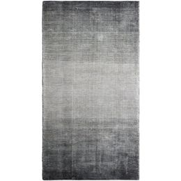 Teppich Pad "GLAM", grau, B:200cm H:9mm L:300cm, Kunstfaser, Viskose, Teppiche, Teppich, handgewebt, leichter Schimmer, gestreift, Wohnzimmer