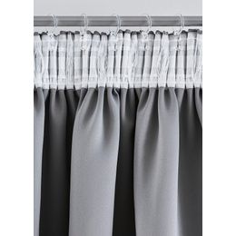 bonprix Abdunkelnder Vorhang mit Glanz Druck (1er Pack), grau, Gr.245x135 cm, Abdunkelnder Fertigvorhang mit Glanz-Effekt