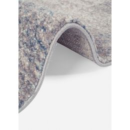 bonprix Teppich mit melierter Musterung, blau, Gr.200x290 cm, Dezente Musterung in wohnlichen Farben