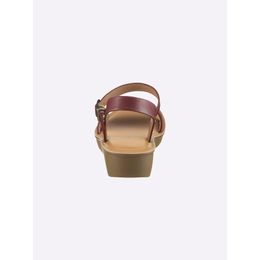 Casual Looks Damen Sandalette, Gr. 38bordeaux, Lederimitat, Schuhe