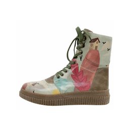 DOGO Damen Schn&uuml;rboots "Future High Top Boots State Of Bliss Damen Stiefeletten", Gr. 36, blau, Lederimitat, Schuhe, Handgefertigt
