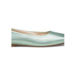 Henry Stevens Damen Ballerina "Audrey B Businessschuh", Gr. 37, gr&uuml;n, Ziegennappa, Schuhe, Damen Halbschuhe Leder handgefertigt, Slipper