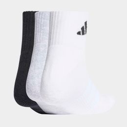 Damen Funktionssocken "CUSHIONED SPORTSWEAR ANKLE 3ER-PACK", adidas Performance, Gr. XXLmedium grau heather, wei&szlig;, schwarz, Obermaterial: 57%