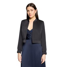 Vera Mont Damen Blouson "Damen langarm", schwarz, festlich, Gr. 44, Satin, Obermaterial: 100% Polyester. Futter: 100% Polyester, Jacken