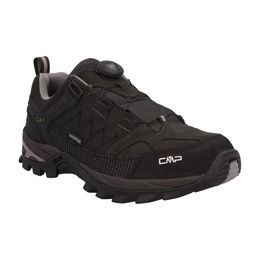 CMP Herren Wanderschuh "RIGEL LOW FITGO WP TREKKING SHOES", Gr. 42, schwarz, Leder, Schuhe, wasserdicht