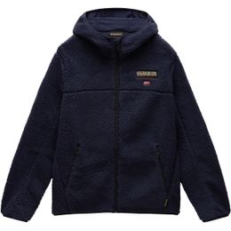 Napapijri Herren Fleecejacke "TYNIK", blau, Gr. S, unifarben, Obermaterial: 100% Polyamid. Kapuzenfutter: 100% Polyester. Taschenfutter: 100%