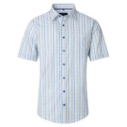 Casamoda Herren Kurzarmhemd "Casamoda Freizeithemd Kurzarm gestreift", blau, Gr. XXL, gestreift, 100% Baumwolle, Hemden
