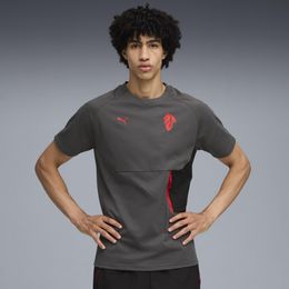 Puma Herren T-Shirt "AC Milan PumaTECH T-Shirt mit Tasche Herren", grau, Gr. S, clean, Obermaterial: 35% Baumwolle, 65% Polyester. Rippe: 70%