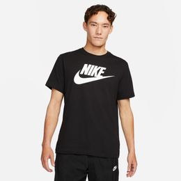 Nike Sportswear Herren T-Shirt "M NSW TEE ICON FUTURA", schwarz, Gr. XXL, Jersey, Obermaterial: 100% Baumwolle, Shirts, mit klassischem Logodruck auf